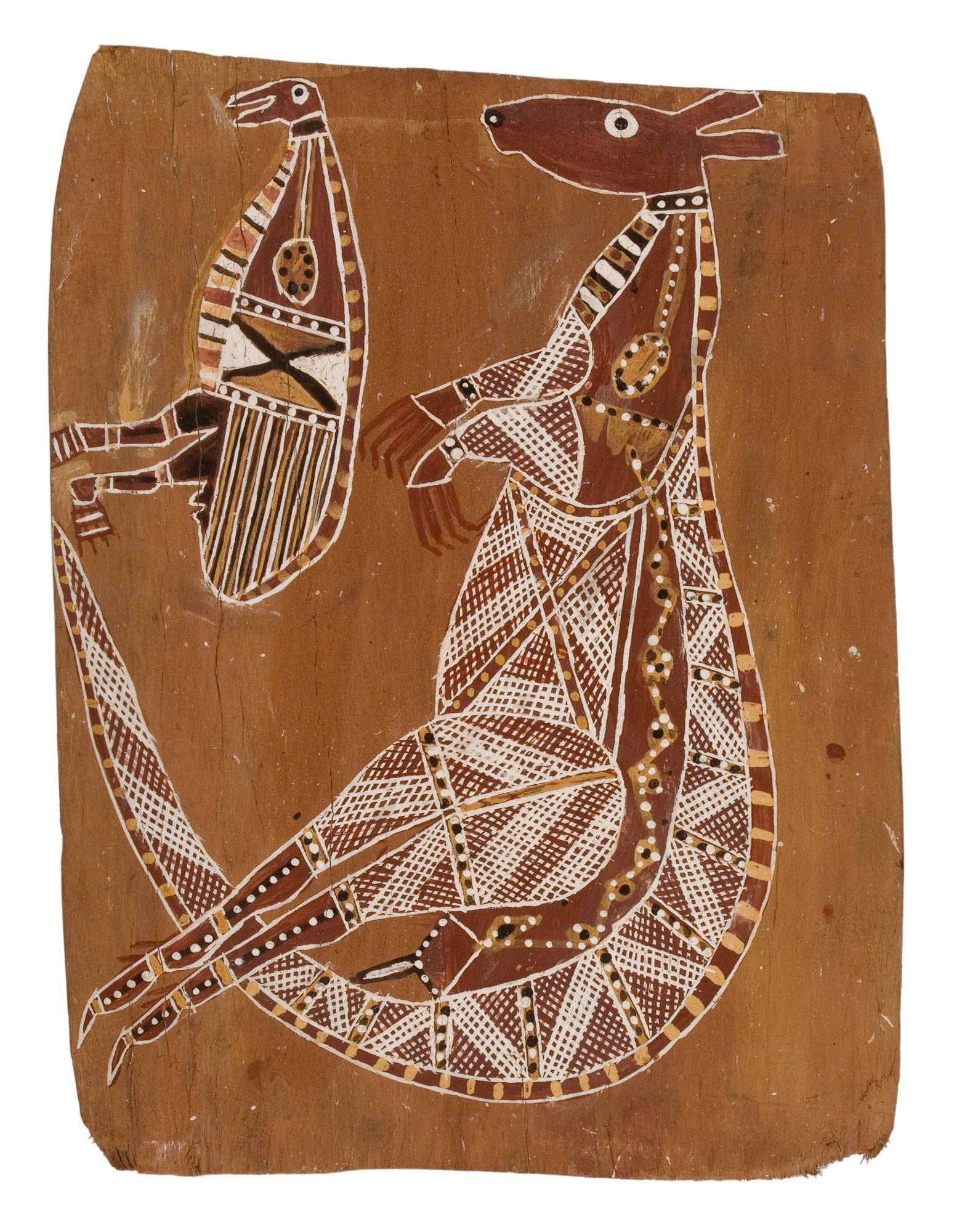 Benok, Bush Turkey and Kandakidj, male Antilopine Kangaroo by Yirawala ...