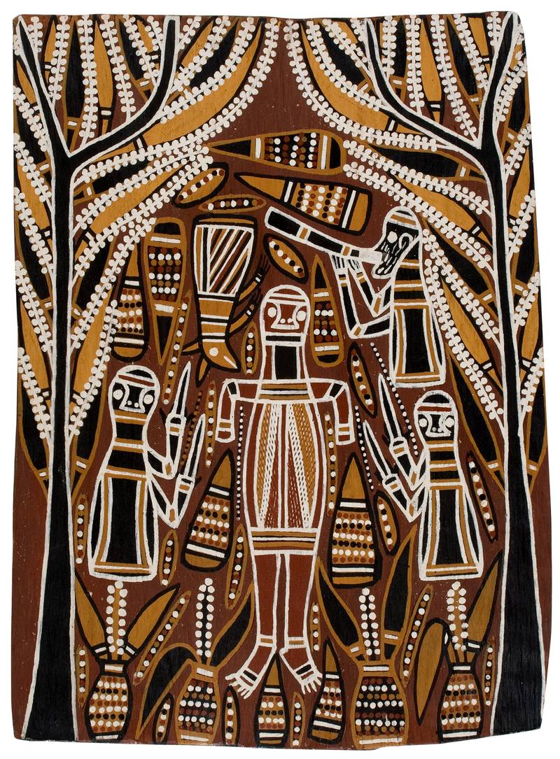 Yathalamarra (the sacred waterhole) by David Malangi Daymirringu | MCA ...