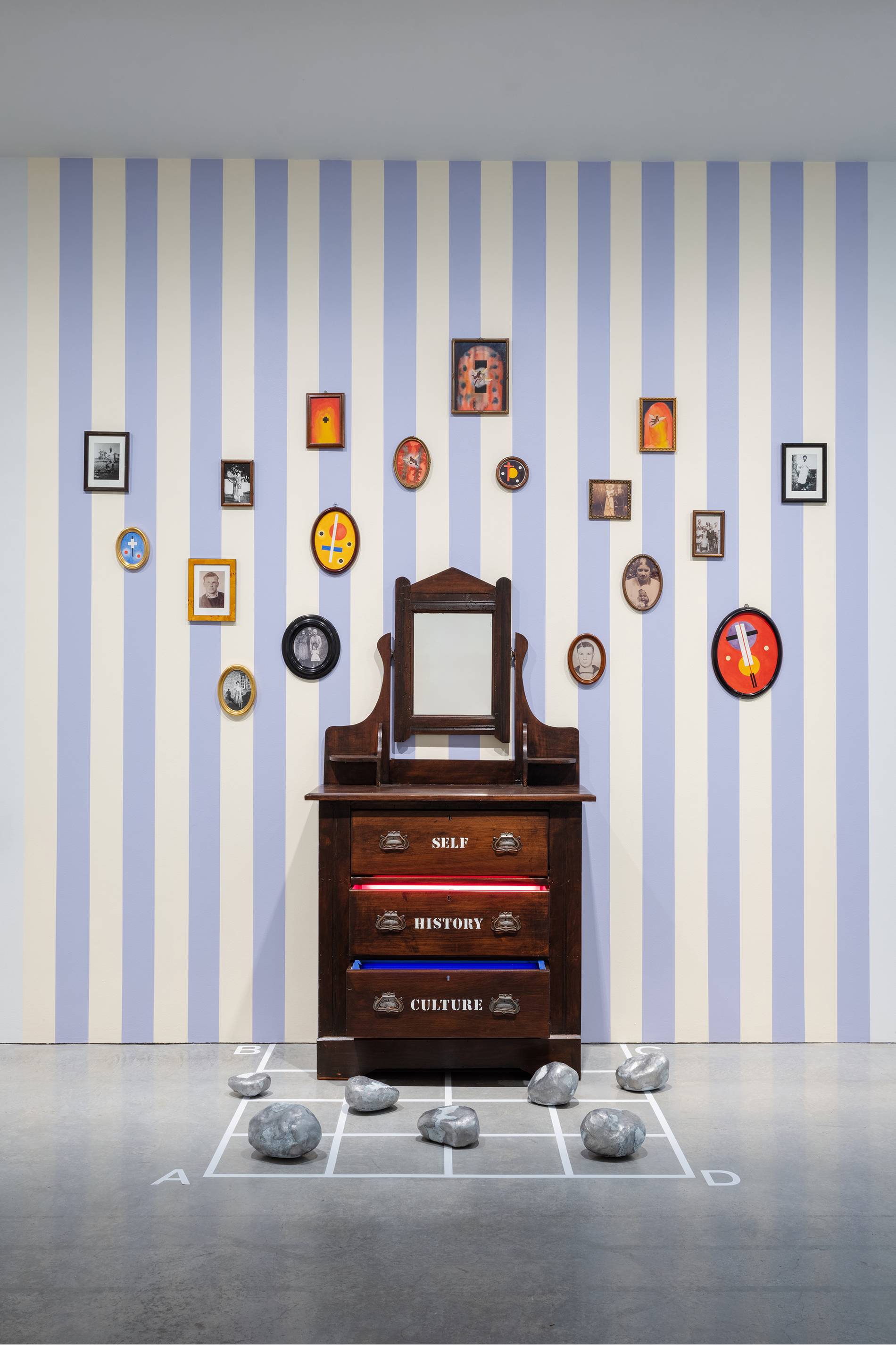 Self Portrait (Ancestor Figures) by Gordon Bennett | MCA Australia