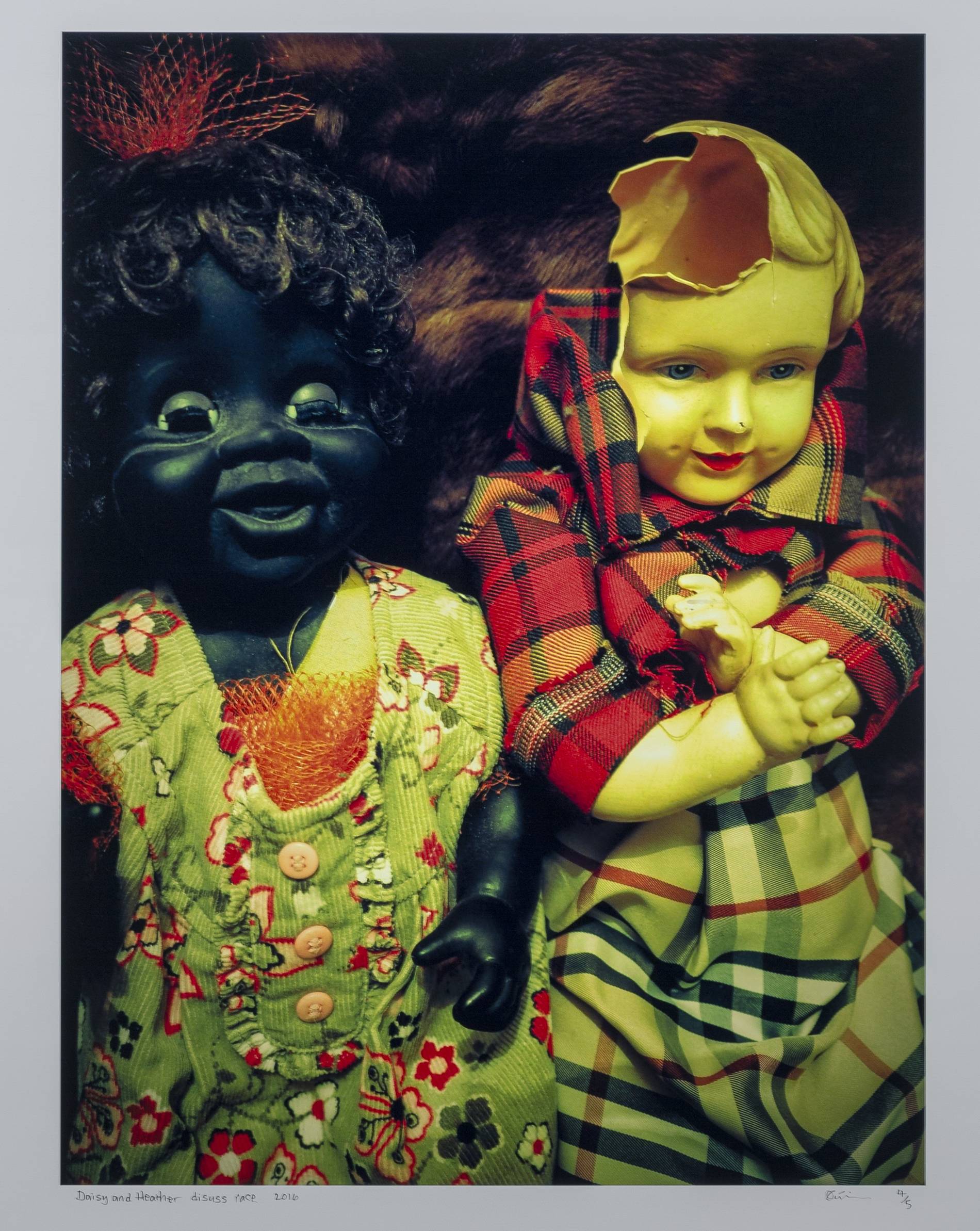 Daisy and Heather discuss race by Destiny Deacon | MCA Australia